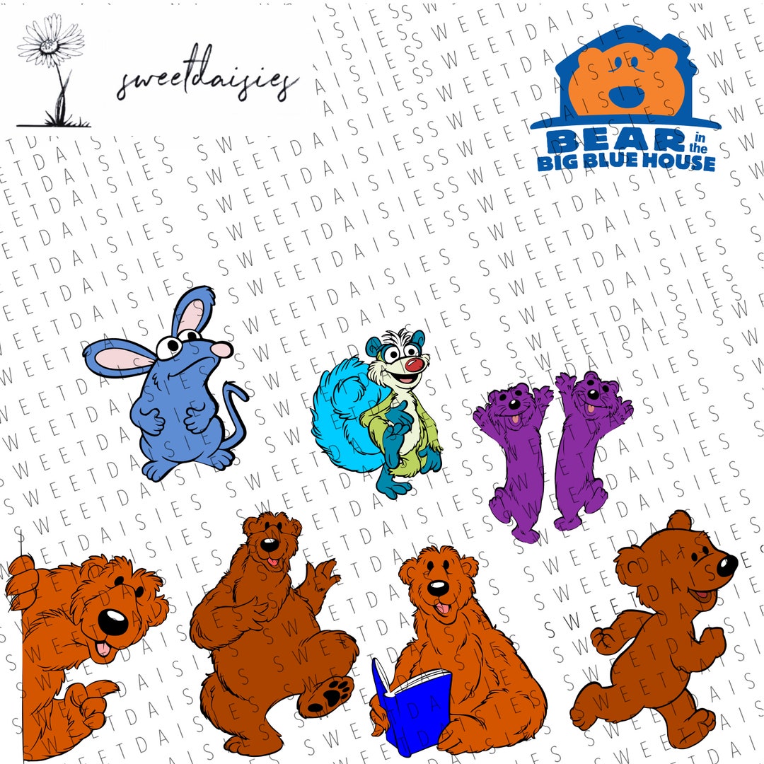 Bear in the Big Blue House SVG File Bundle Instant Download - Etsy ...