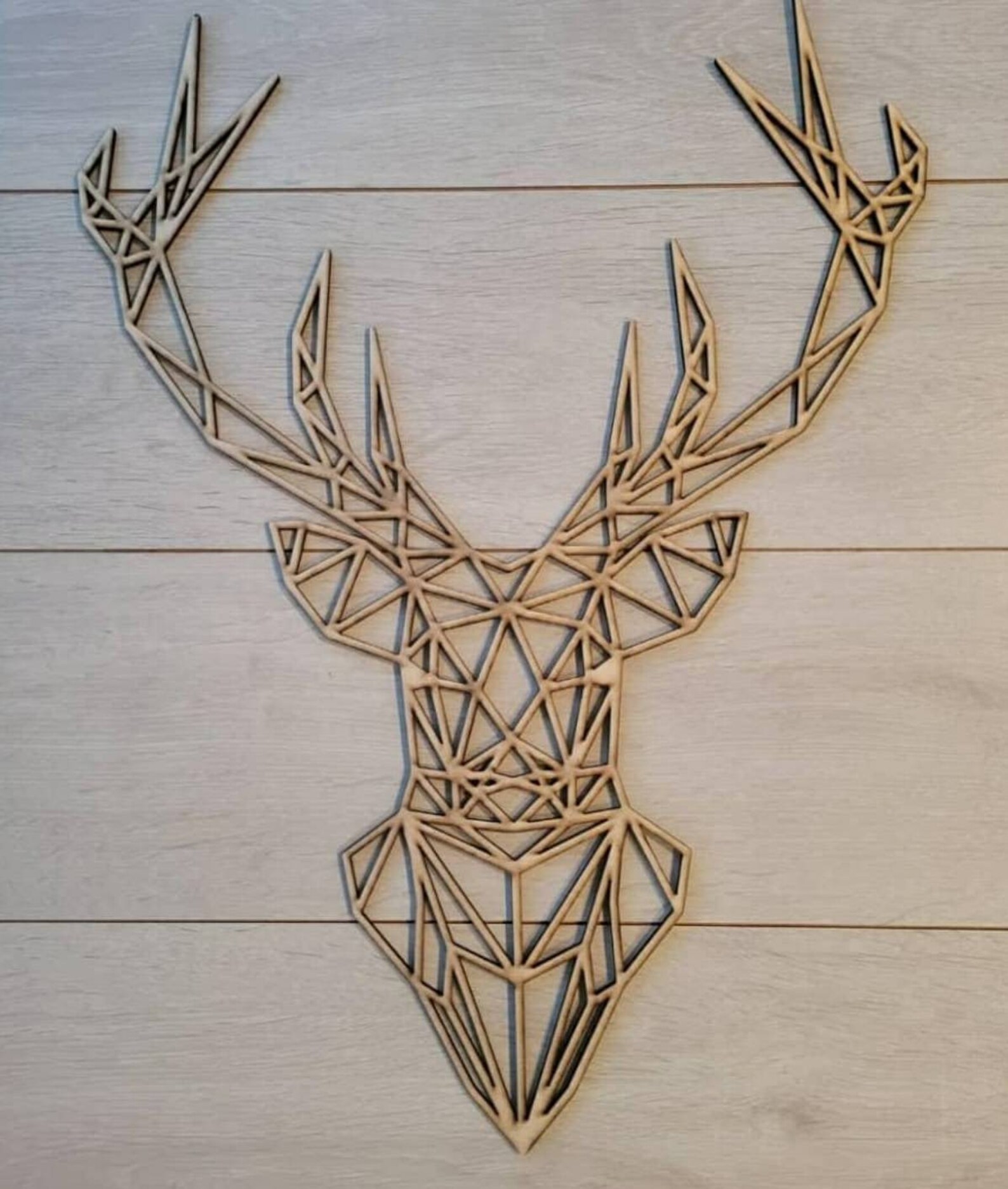 Geometric Wooden Stag | Etsy