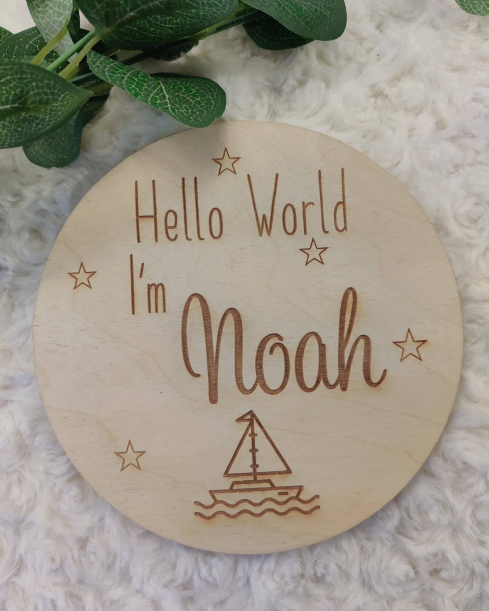 Personalised Hello World Baby Name Sign - Etsy UK