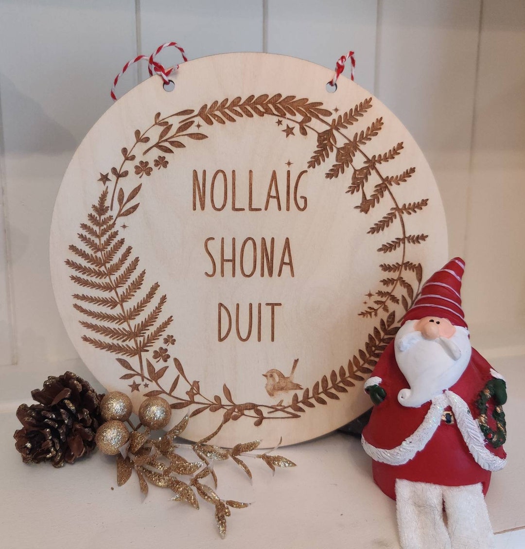 Nollaig Shona Duit Wall Decor - Etsy