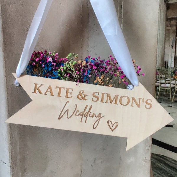Wedding Arrow Sign - Etsy UK
