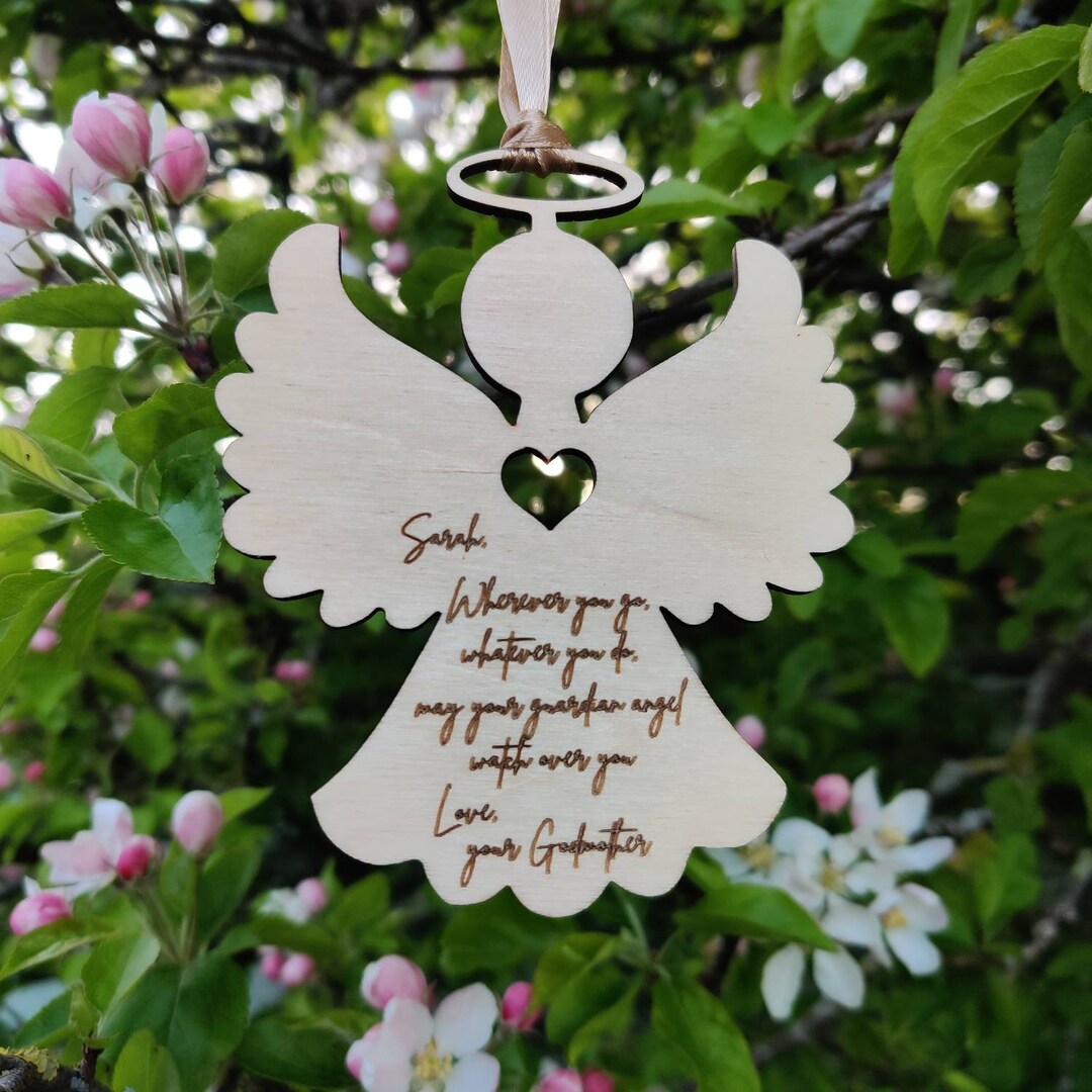 Laser Engraved Guardian Angel Keepsake: Baptism, Communion ...