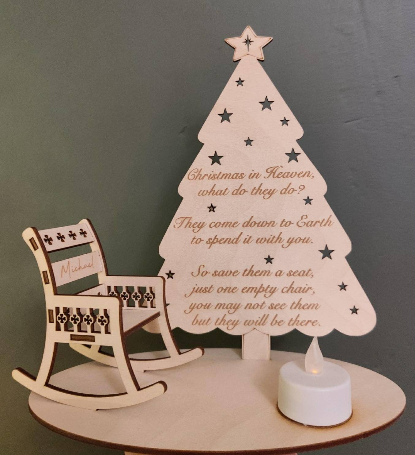 Remembrance Decoration Memorial Rocking Chair Christmas - Etsy