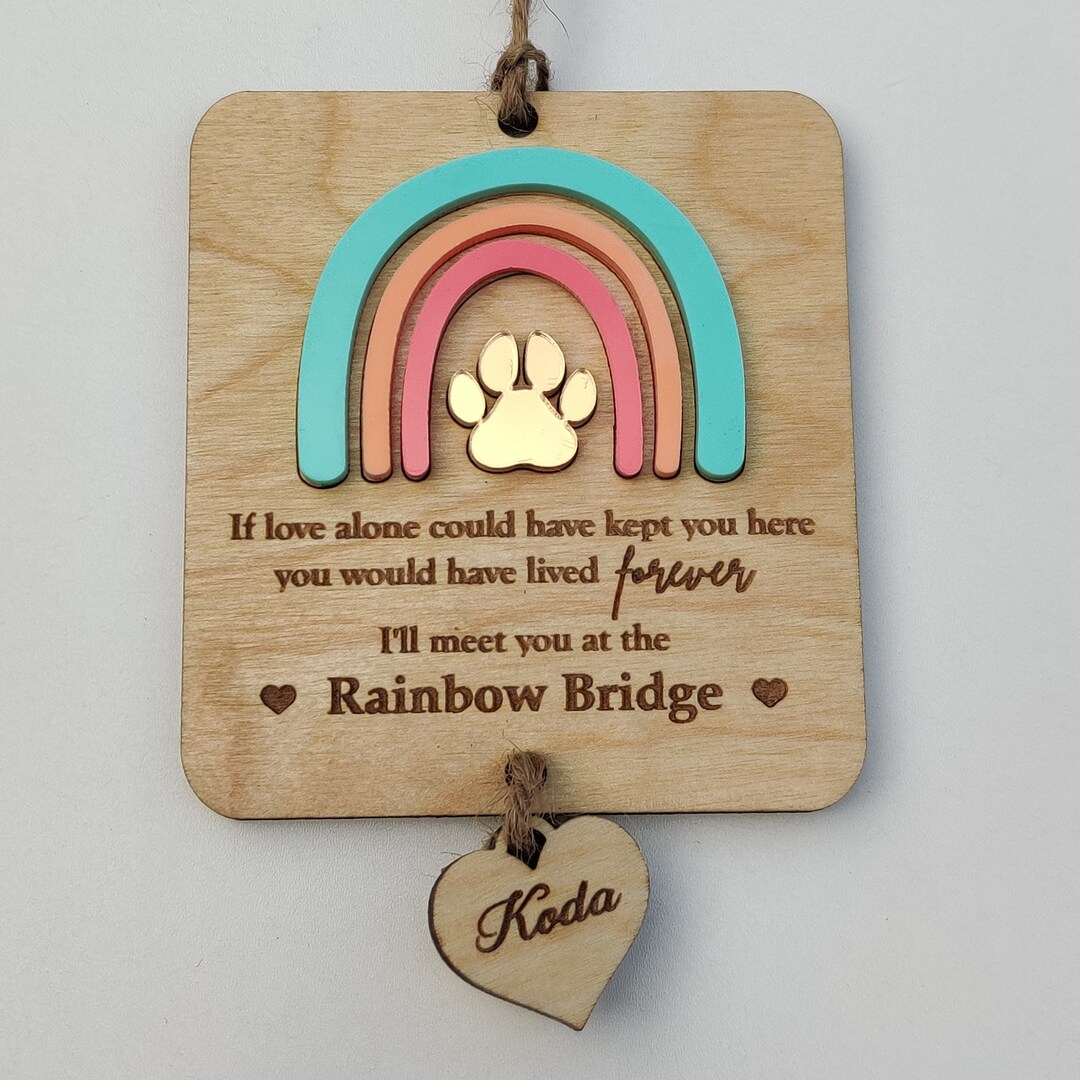 Rainbow Bridge Pet Memorial. - Etsy