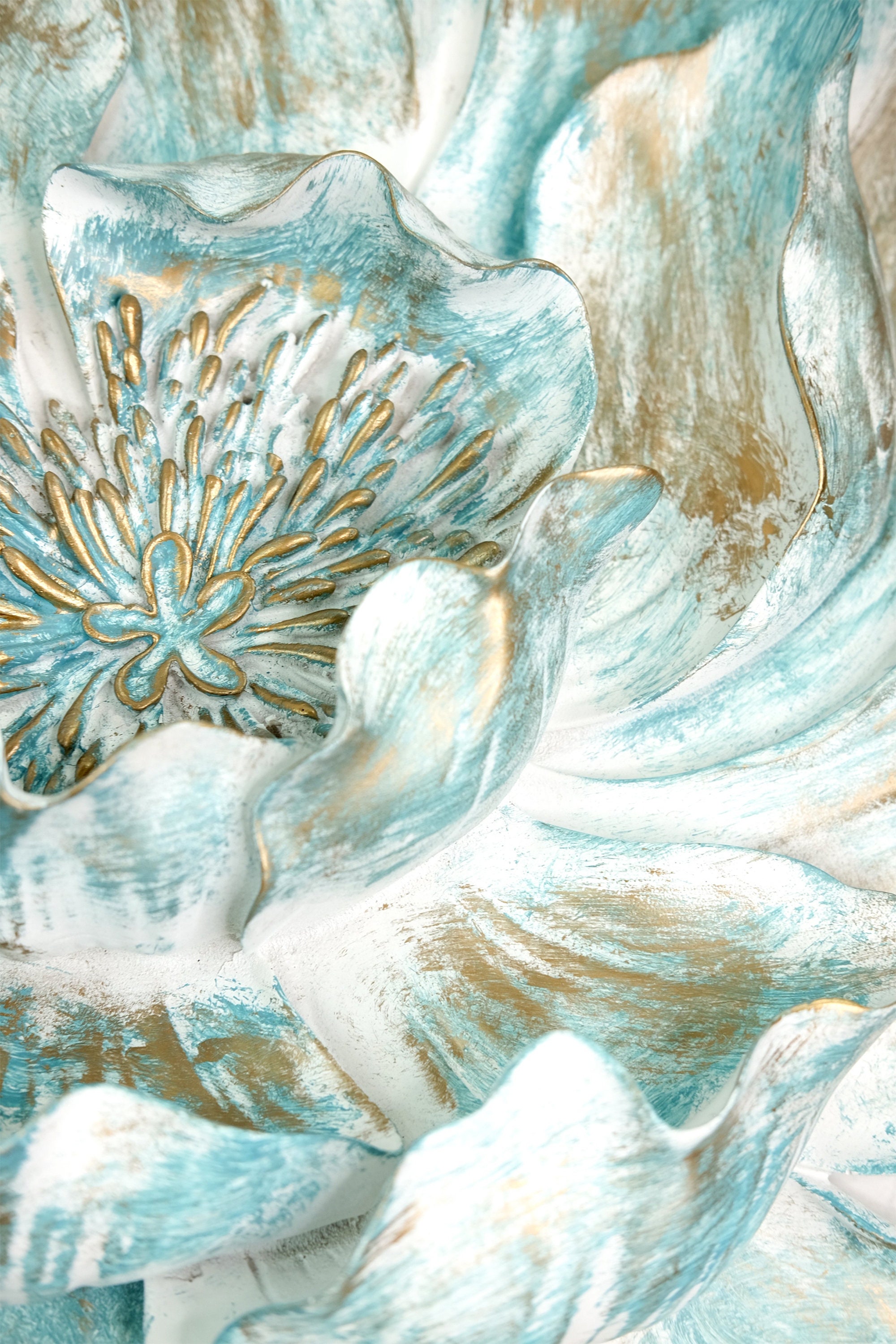 Blue Soaring Flower and Butterflies Wall Decor for Living Room - Etsy