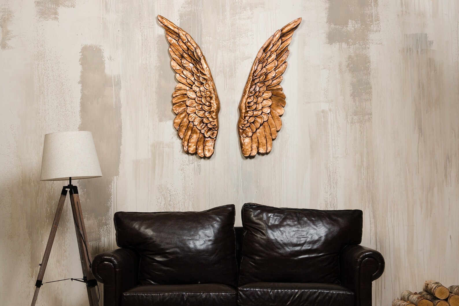 Wall Decor Angel Wings in Bronze | Etsy