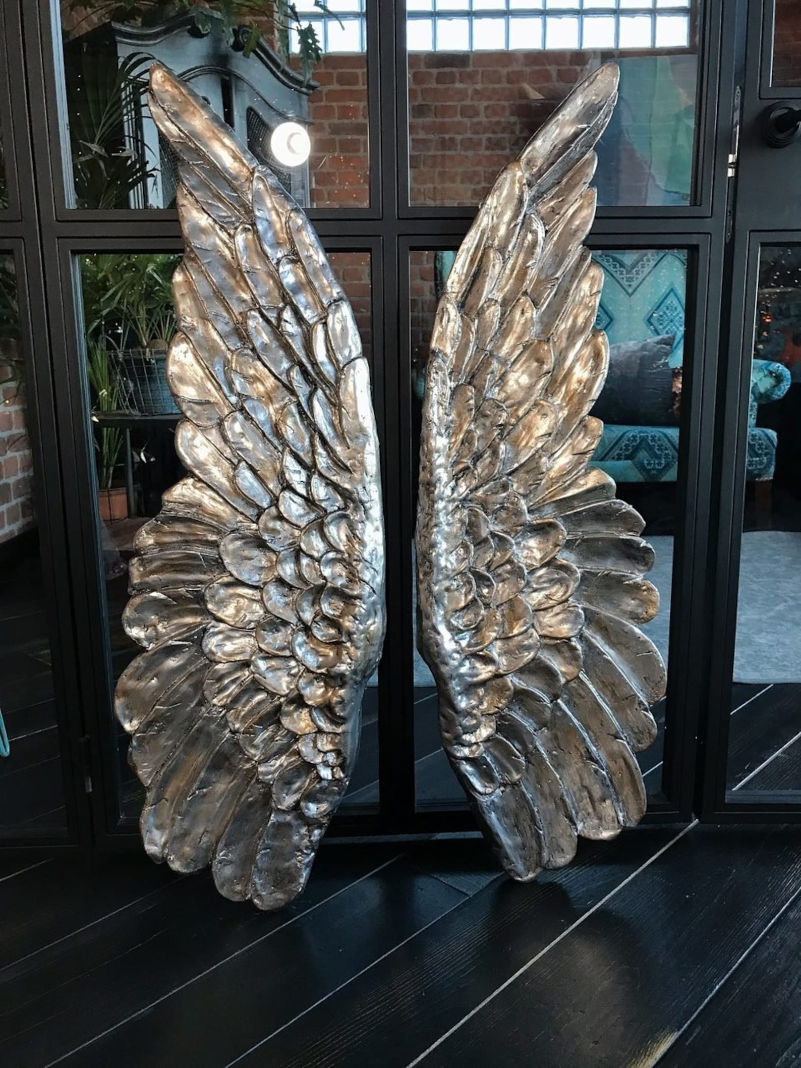Angel Wings White & Gold - Home Gold Vintage Large Hanging Sculpture ...