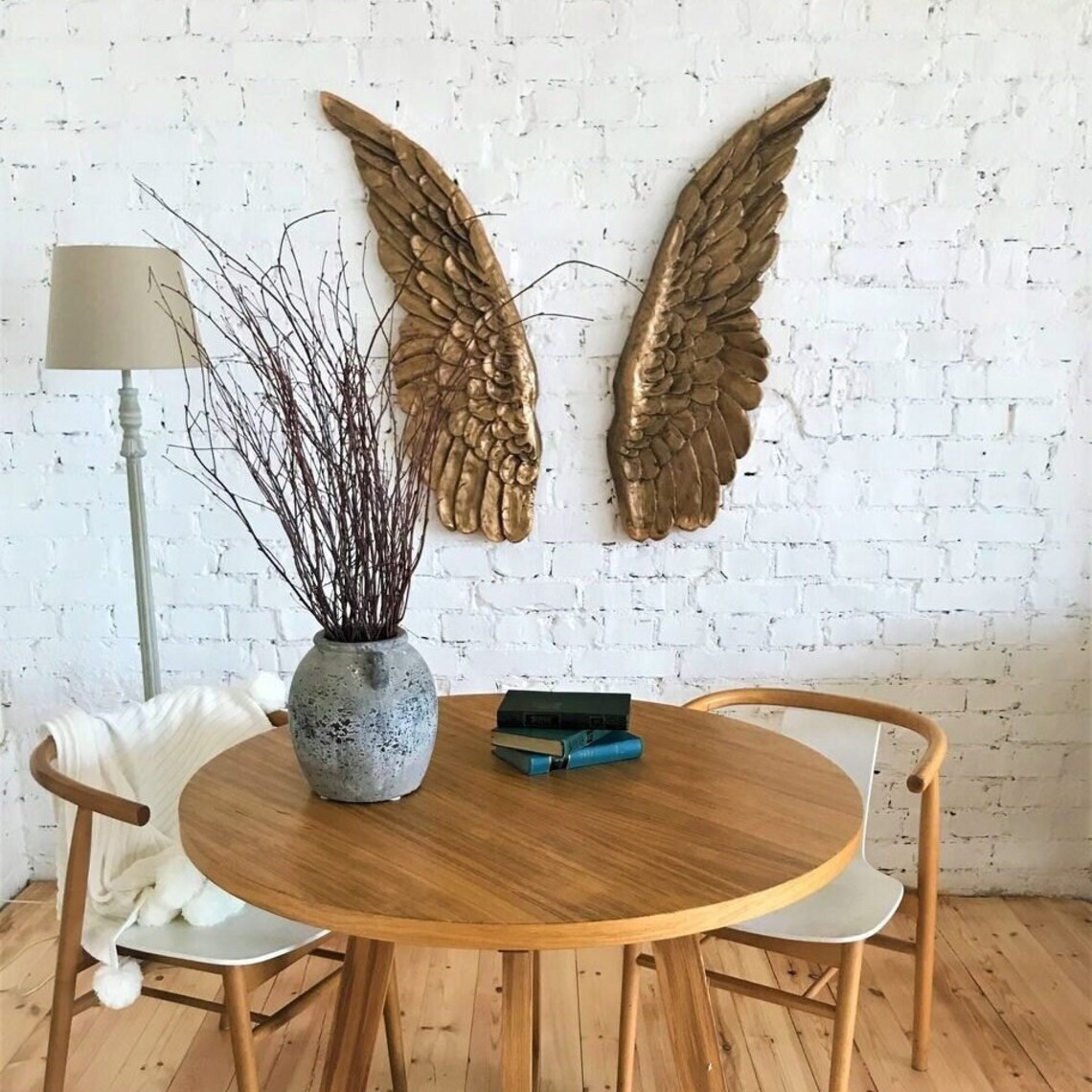 Wall Decor Angel Wings in Bronze - Etsy