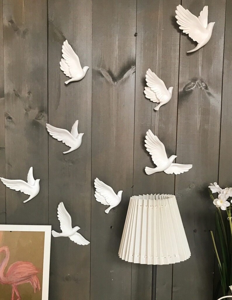 Spring Birds Wall Decor in White (decor in Stock in the Usa,free ...