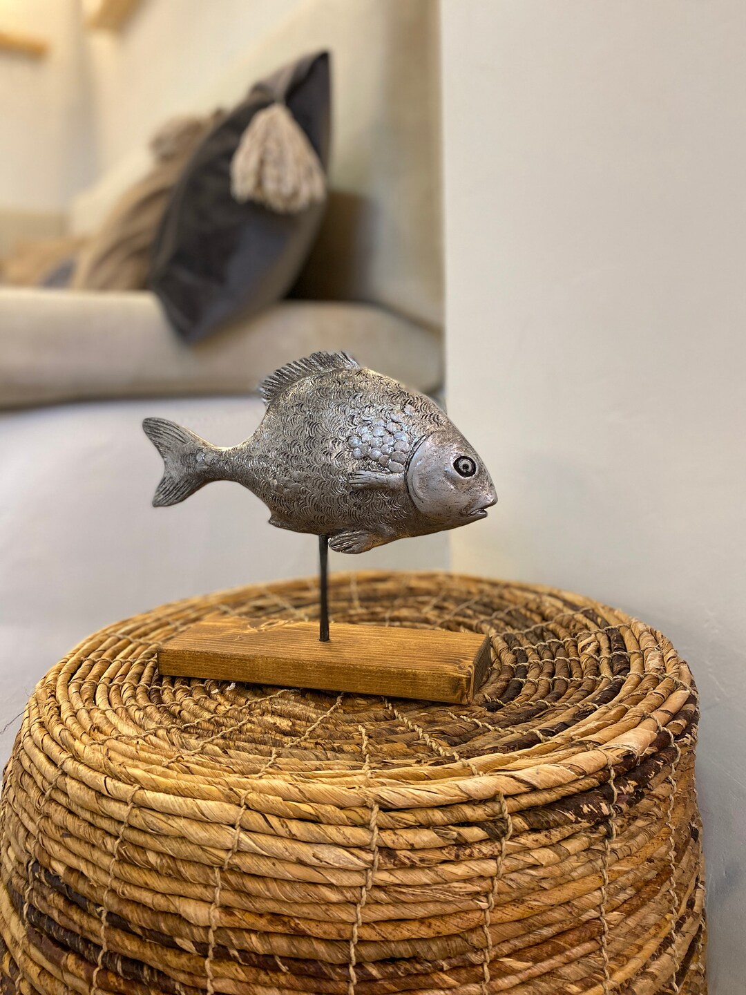 Figurines Seaside Home Decor Asian Ocean Koi Fish Living Room Decor ...