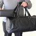 Leather Duffle Bag & Dopp Kit Set: Personalized Travel Bag With Shoe ...