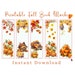 Beautiful Printable Fall Book Marks Bundle That Comes in A4 & US Letter ...