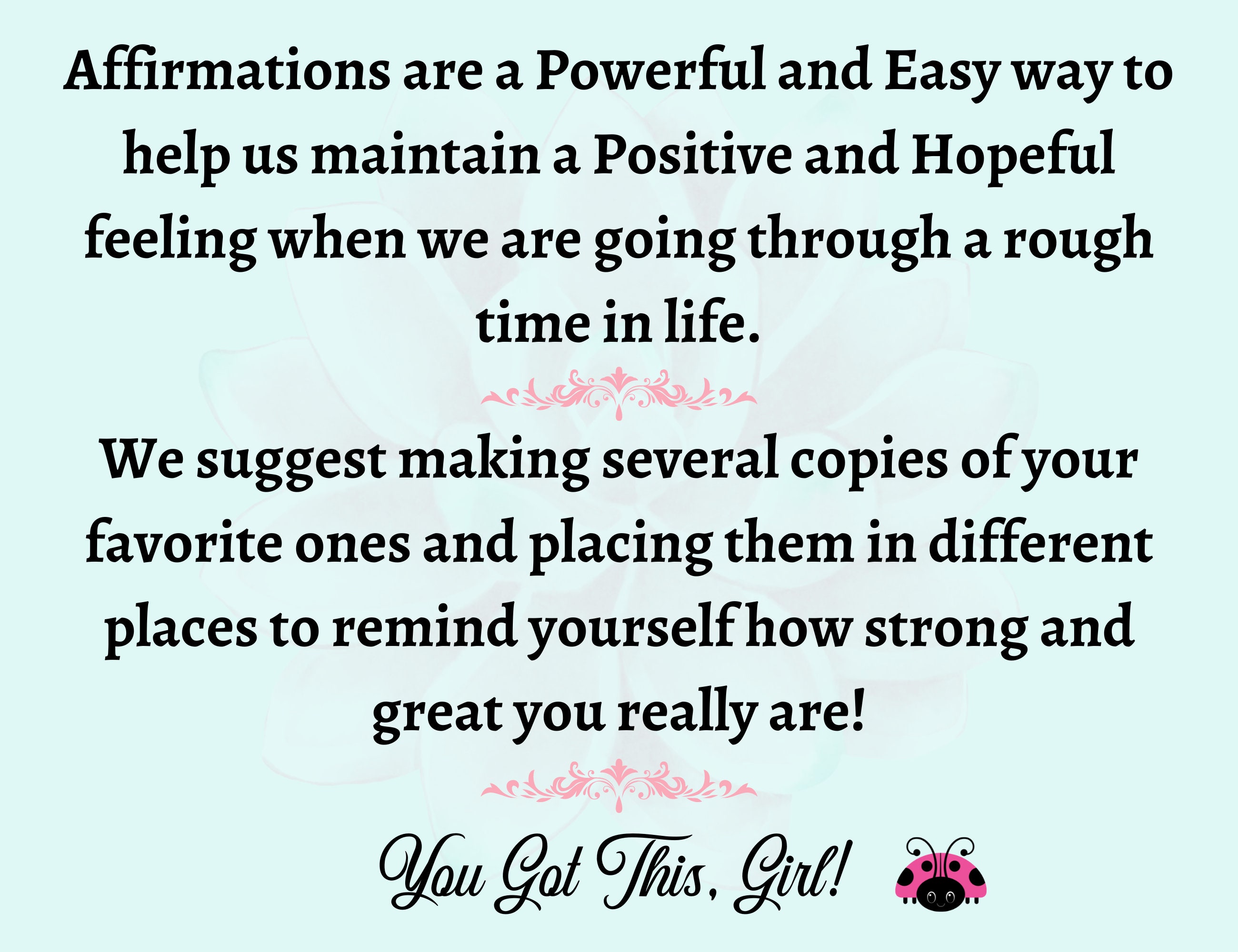 Printable Affirmation Cards for Women / Self Help Cards / 60+ Printable ...
