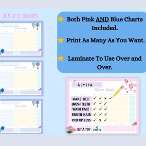 Chore Chart for Kids | Kids Chore Chart | Printable Chore Chart | 8 ...