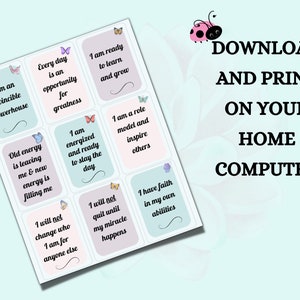 Printable Affirmation Cards for Women / Self Help Cards / 60+ Printable ...