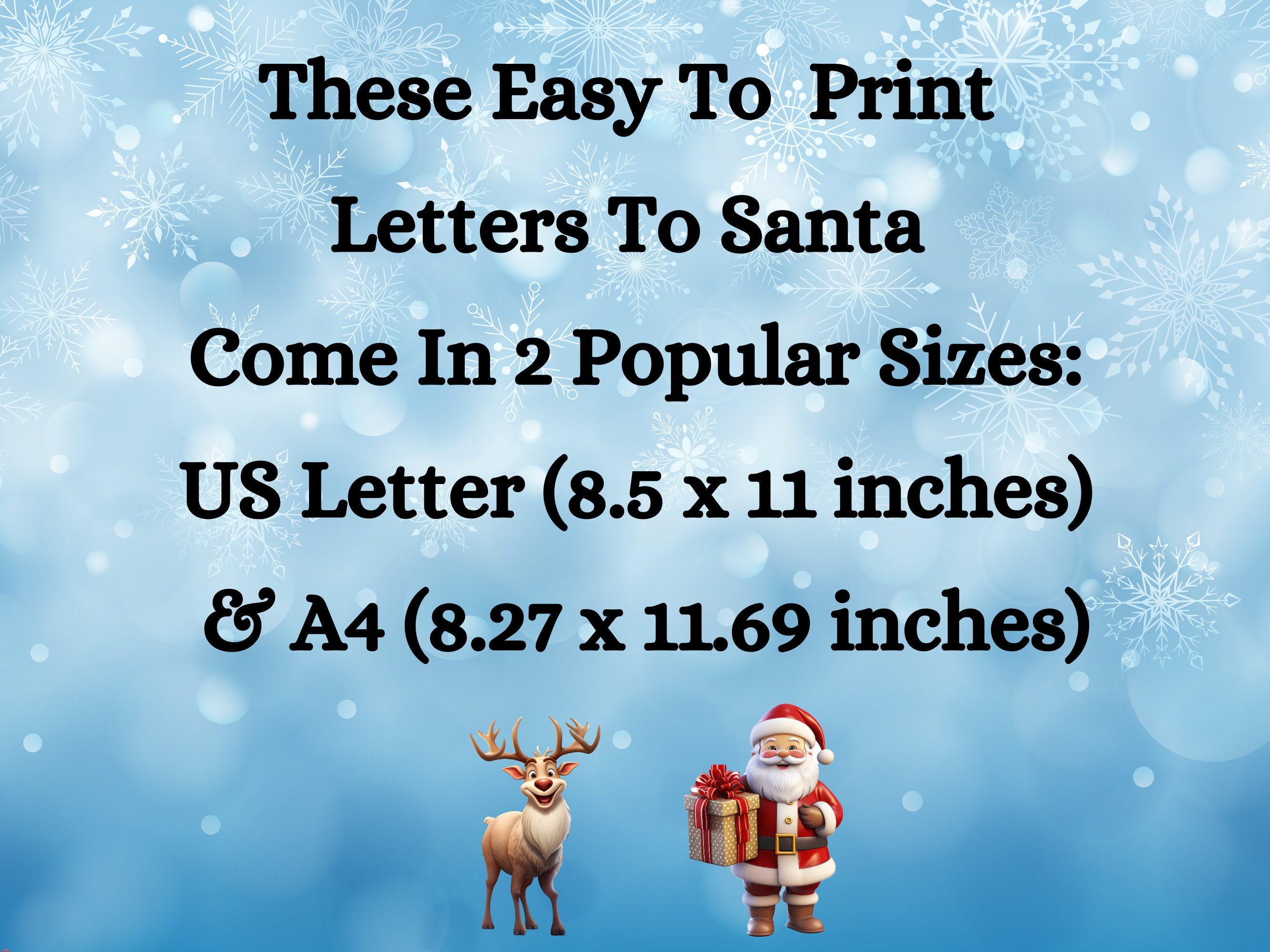 Letter to Santa Instant Download in US Letter & A4 Sizes | Santa ...