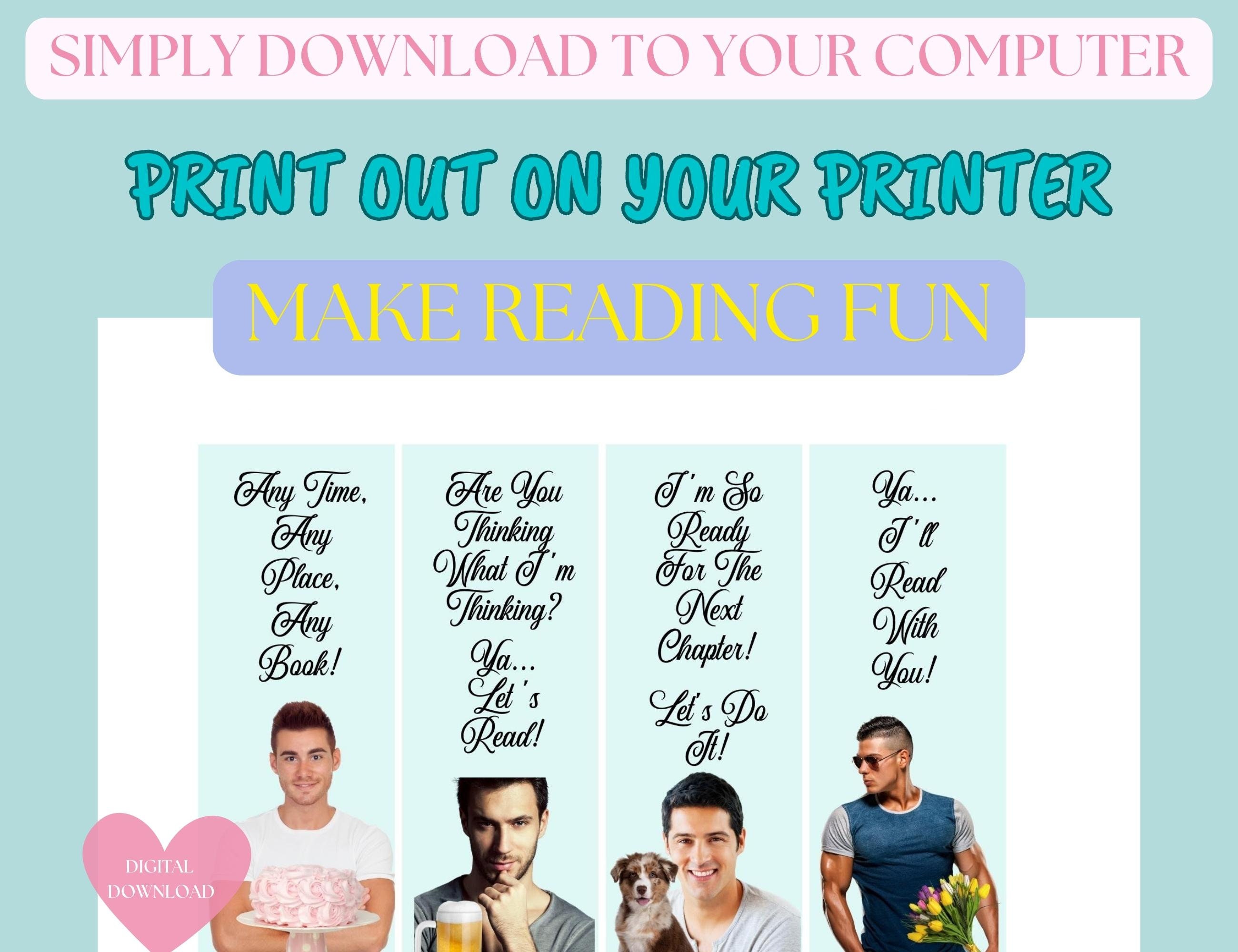 Printable Digital Bookmarks Bundle for Book Lovers, Cute Bookmarks That ...