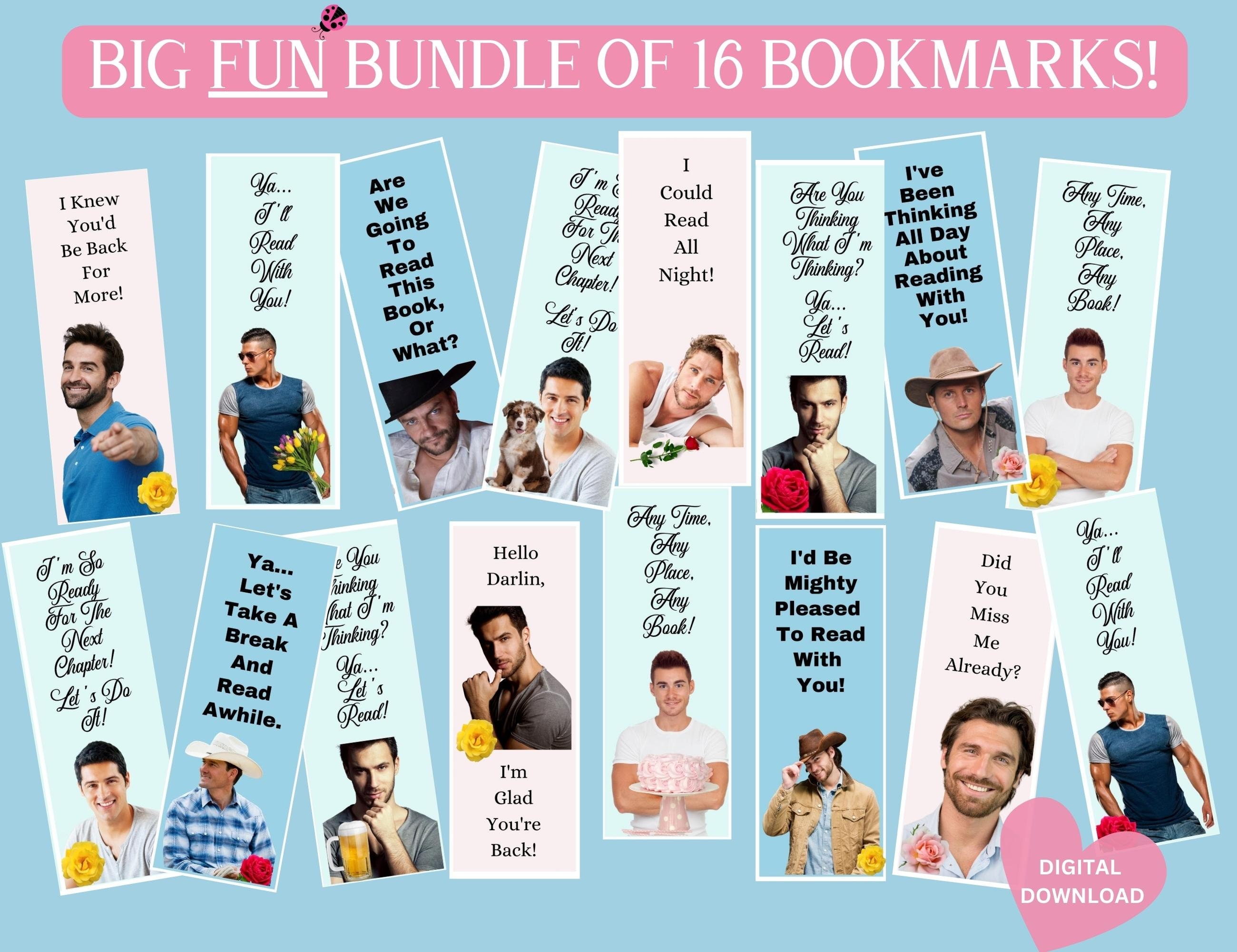 Printable Digital Bookmarks Bundle for Book Lovers, Cute Bookmarks That ...