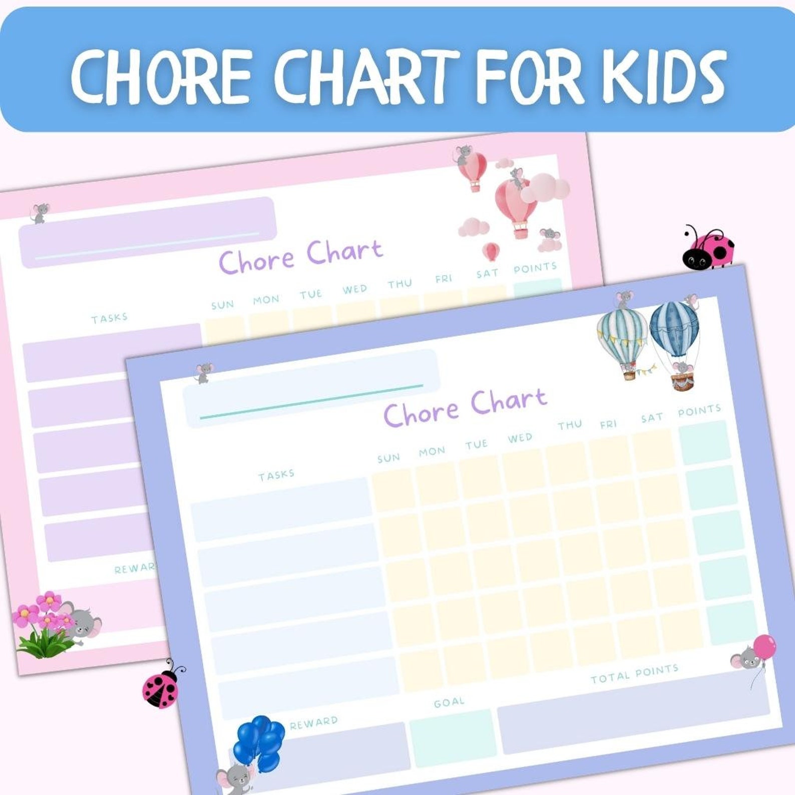 Chore Chart for Kids | Kids Chore Chart | Printable Chore Chart | 8 ...