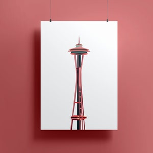 Seattle Space Needle Print - Architecture Poster - Seattle Washington ...