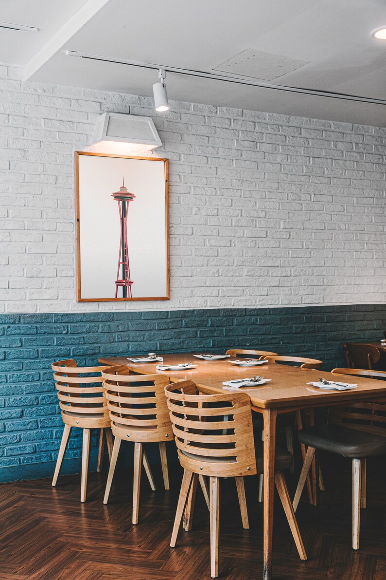 Seattle Space Needle Print Architecture Poster Seattle Washington Wall ...