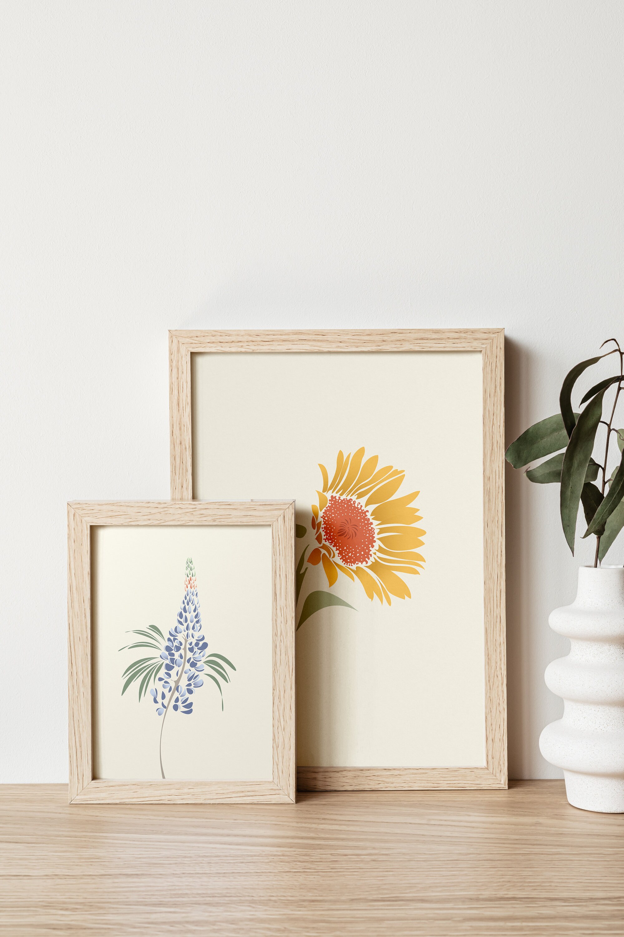 Sunflower Wall Art - Boho Flower Poster - Wildflowers Print - Etsy