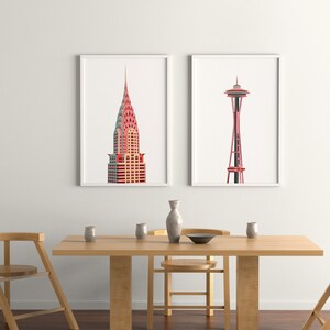 Seattle Space Needle Print - Architecture Poster - Seattle Washington ...