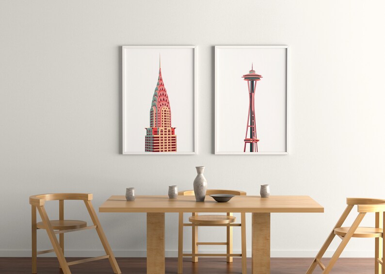 Seattle Space Needle Print - Architecture Poster - Seattle Washington ...