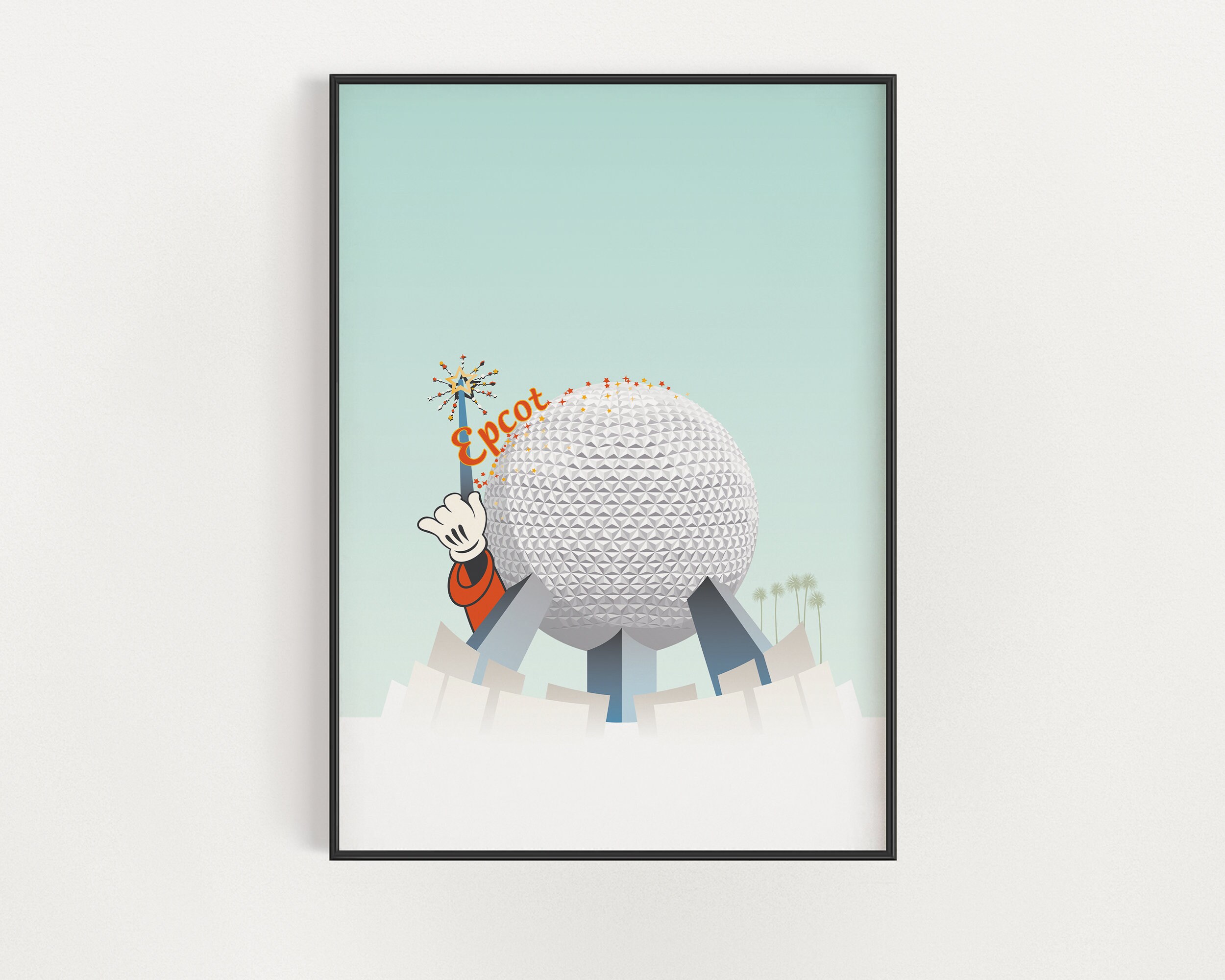 Spaceship Earth Epcot Geodome Illustration - Buckminster Fuller ...