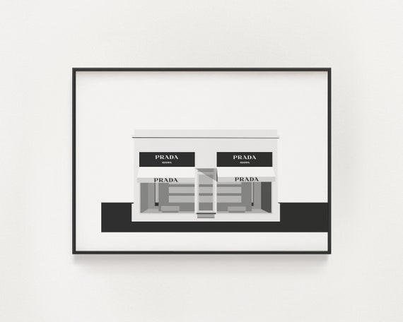 Prada Marfa Poster Texas Road Trip Wall Art Minimalist - Etsy Denmark