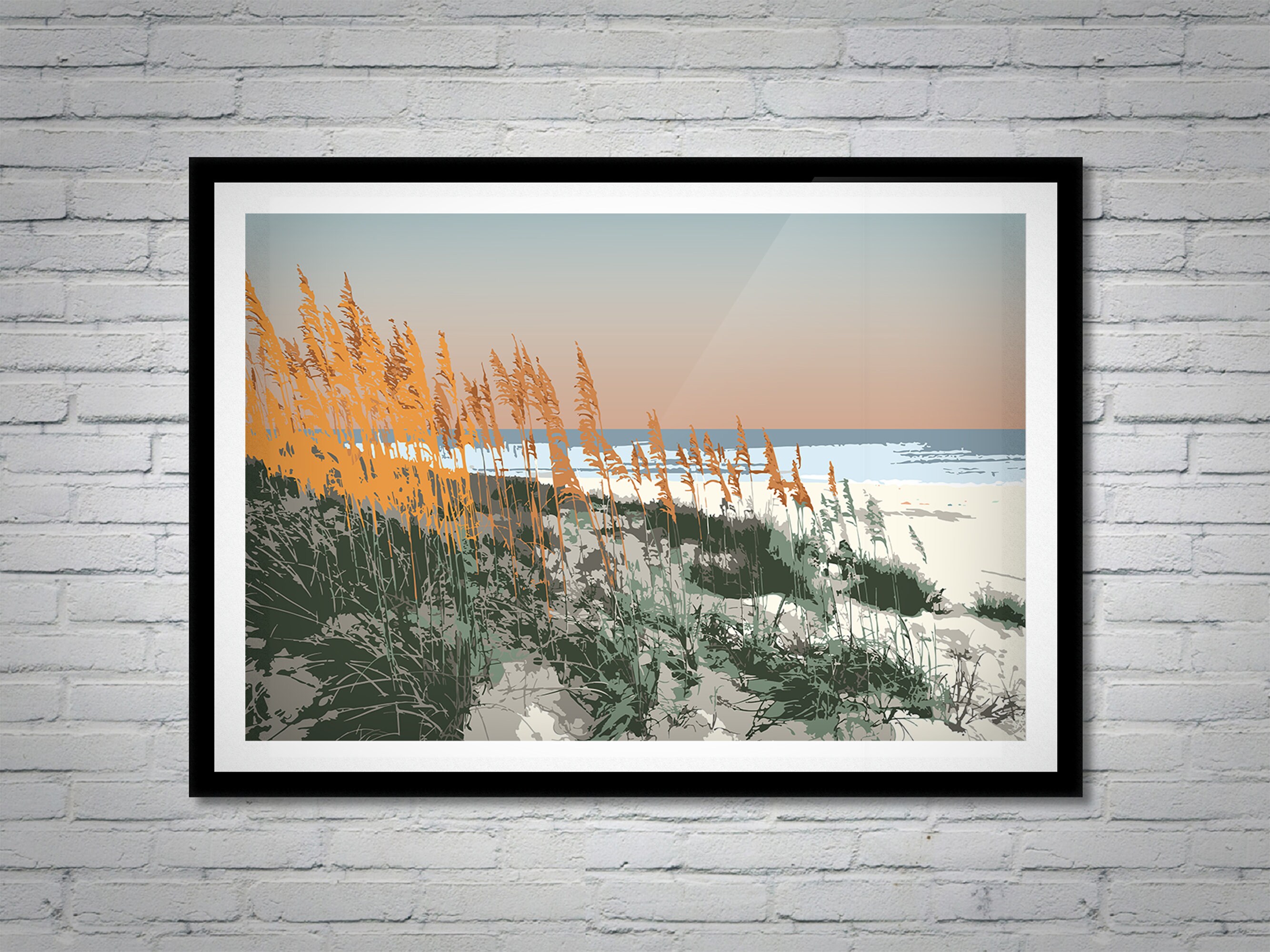 Outer Banks Poster Frisco Beach North Carolina Print Sand Dunes Wall ...