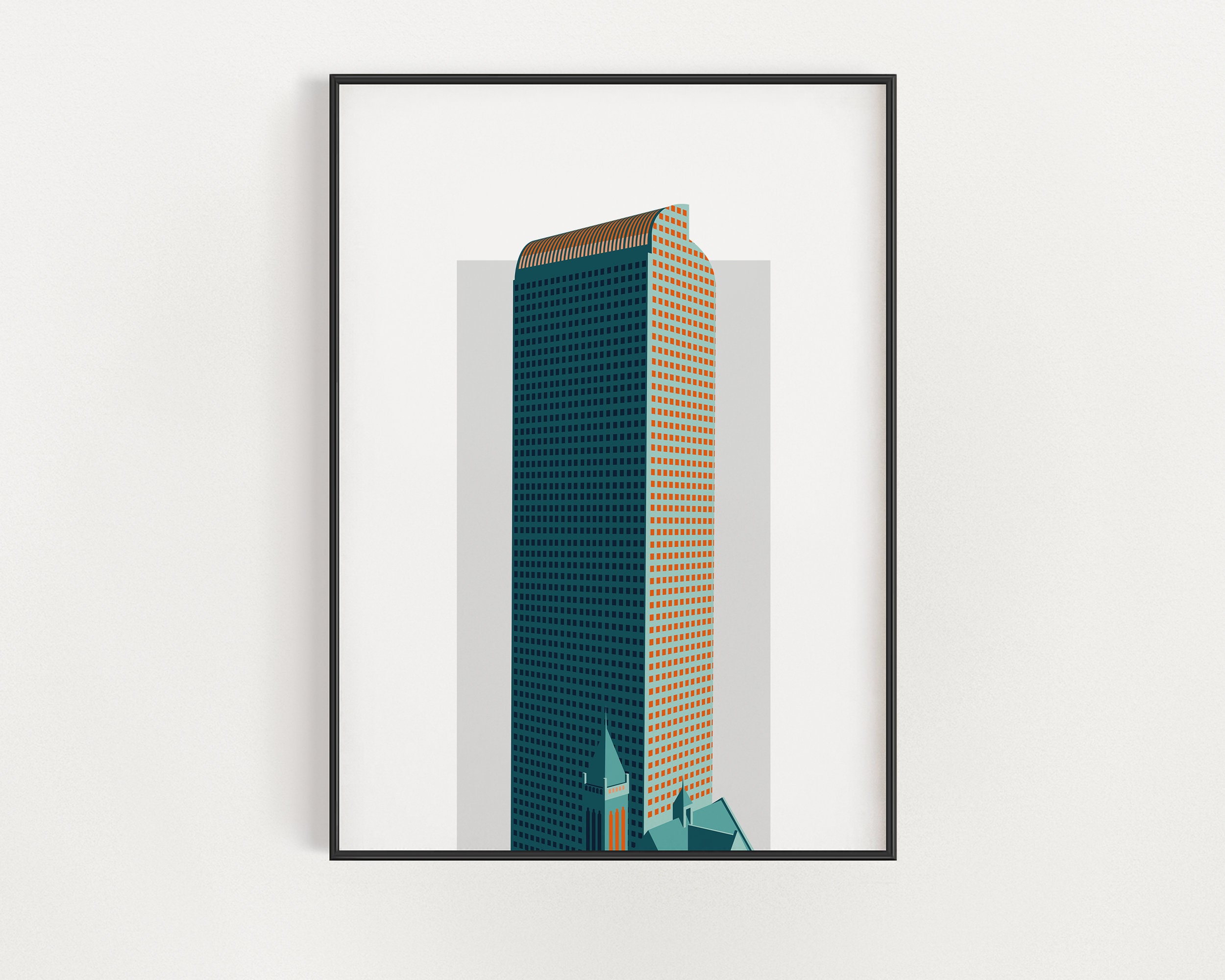 Denver Cash Register Building Print Architekturzeichnung Colorado Wall ...