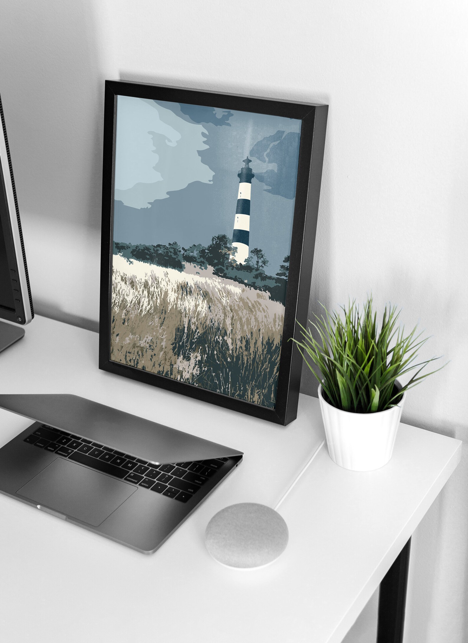 Outer Banks Bodie Island Lighthouse Print - OBX North Carolina Coastal ...