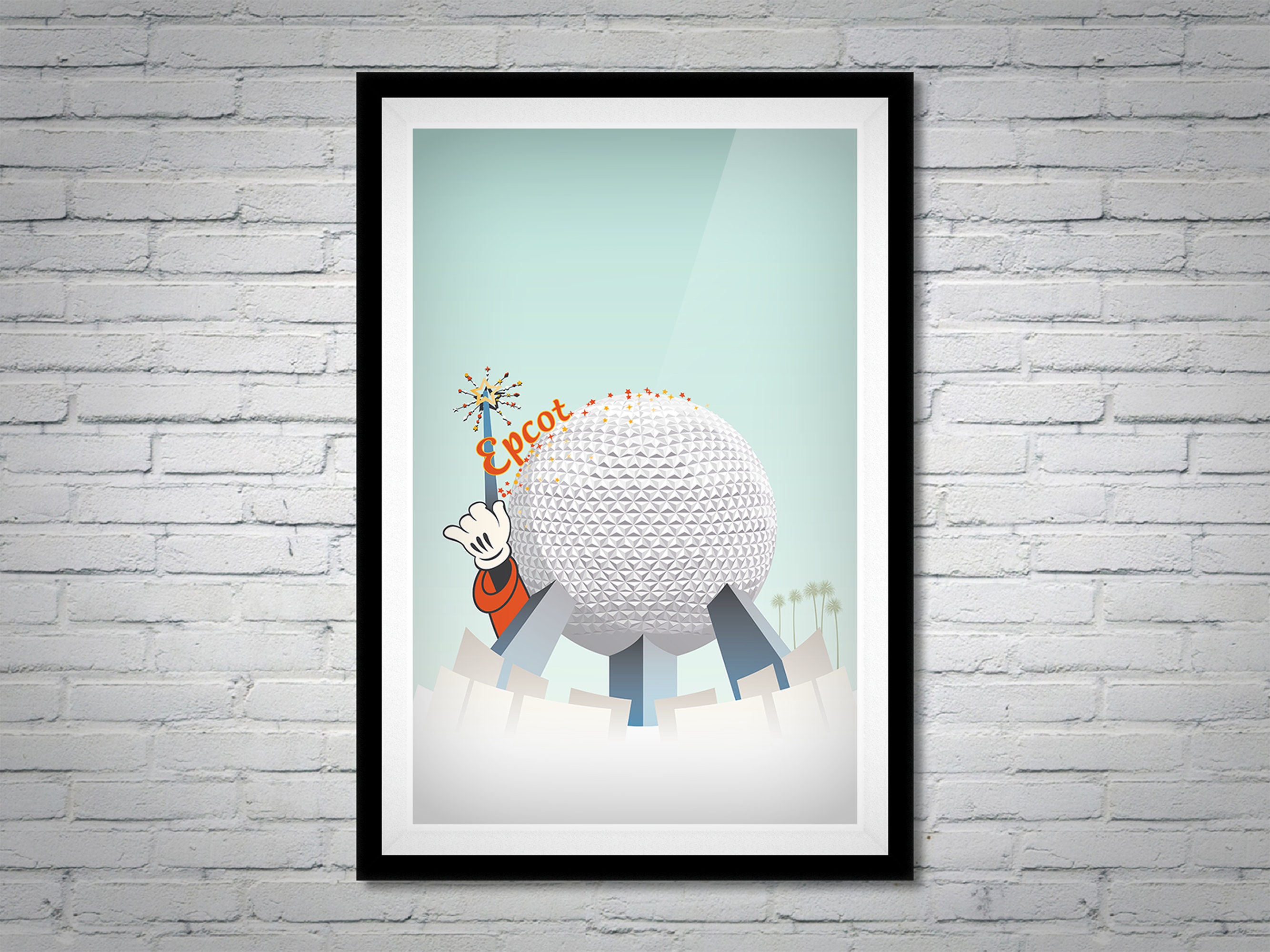 Spaceship Earth Epcot Geodome Illustration - Buckminster Fuller ...