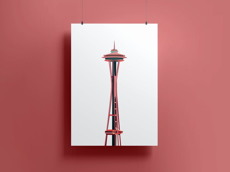 Seattle Space Needle Print - Architecture Poster - Seattle Washington ...