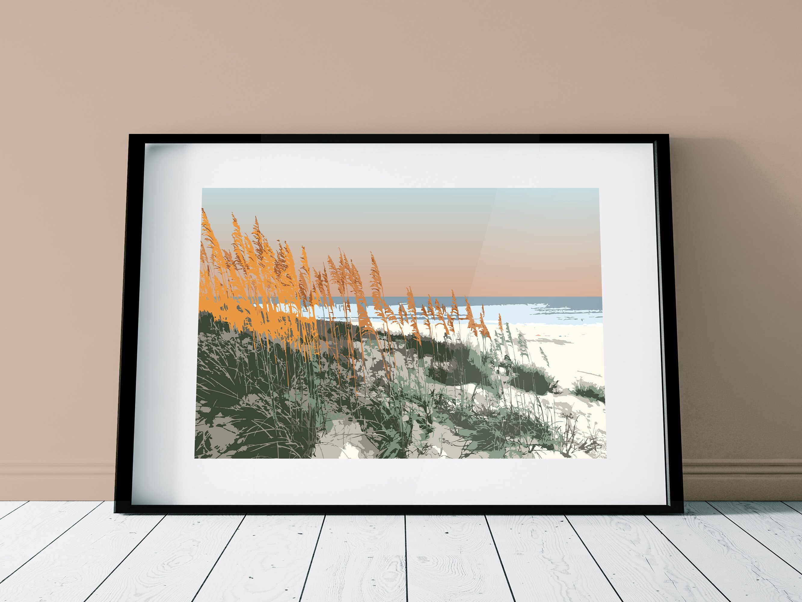 Outer Banks Poster Frisco Beach North Carolina Print Sand Dunes Wall ...