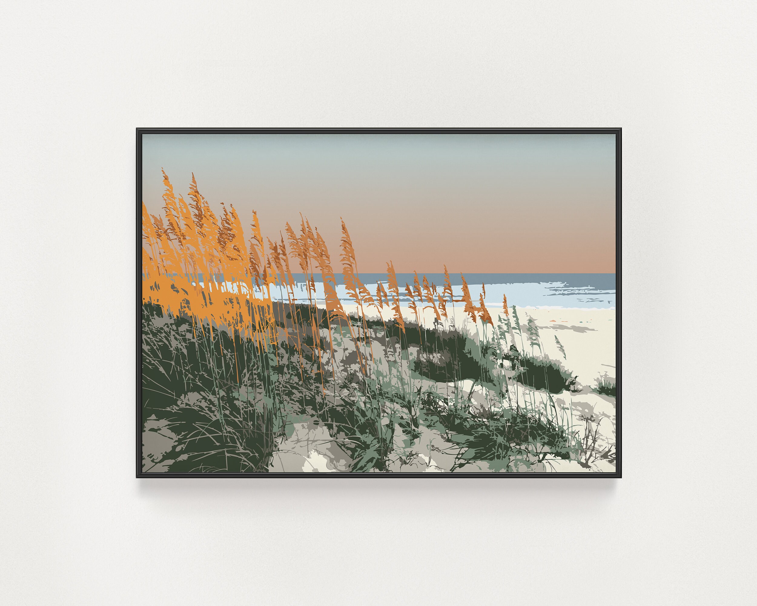 Outer Banks Poster Frisco Beach North Carolina Print Sand Dunes Wall ...
