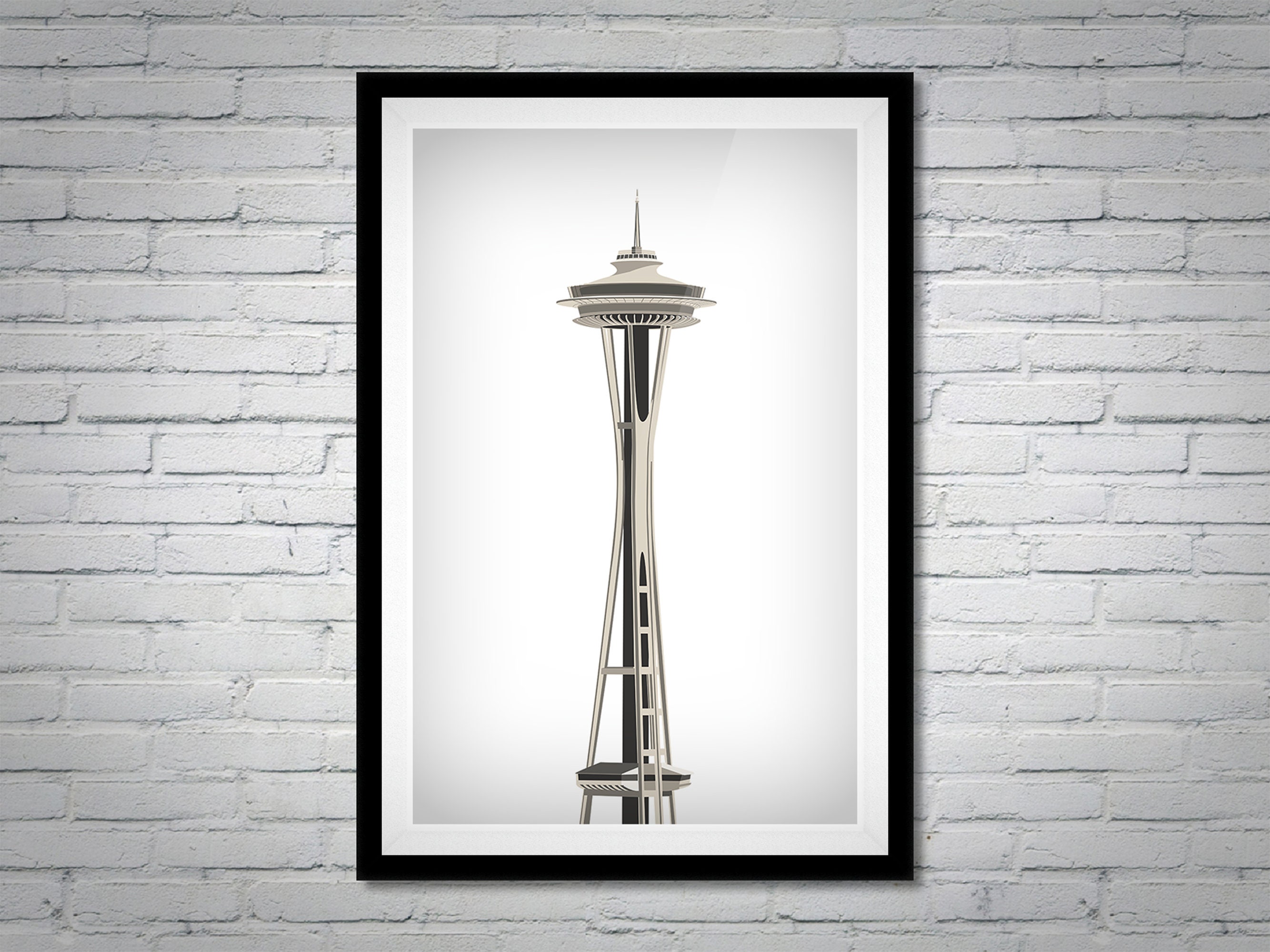 Seattle Space Needle Tower Architecture Poster Seattle - Etsy
