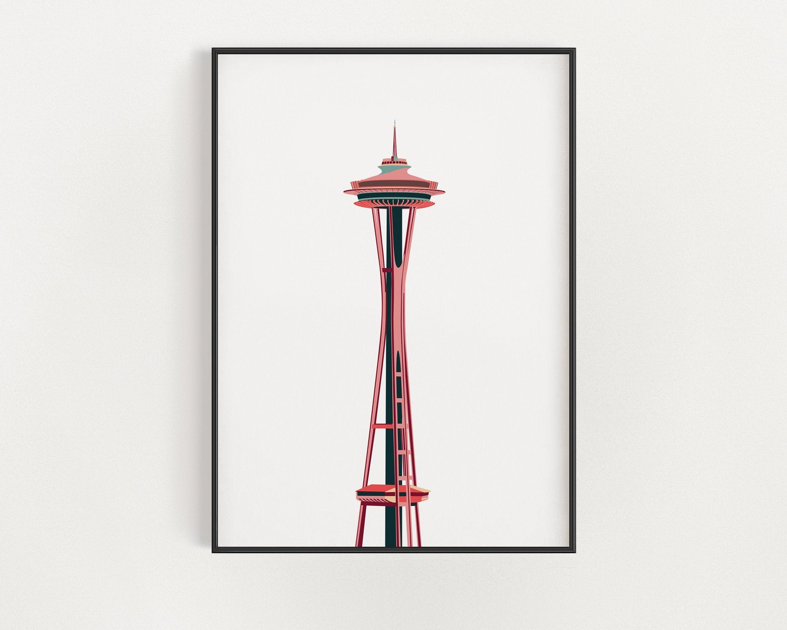 Seattle Space Needle Print - Architecture Poster - Seattle Washington ...