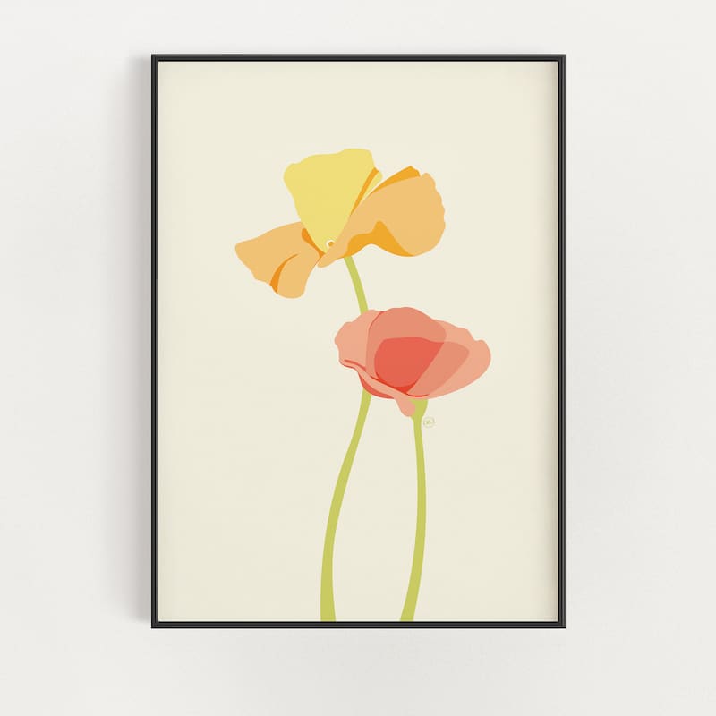 Yellow Poppy Art - Etsy