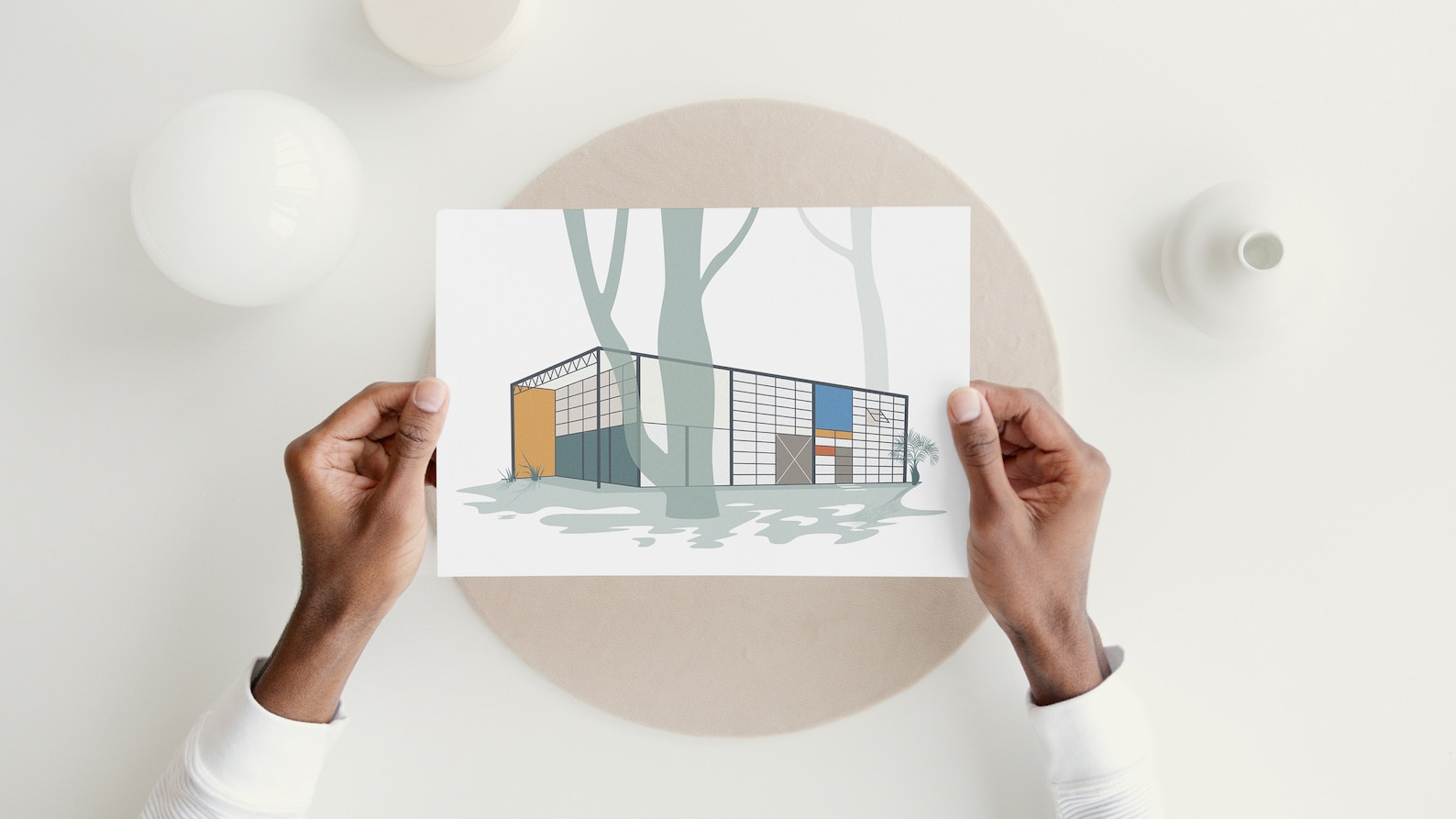 Eames House Print - Ray & Charles Eames Concept House No. 8 - Mid ...