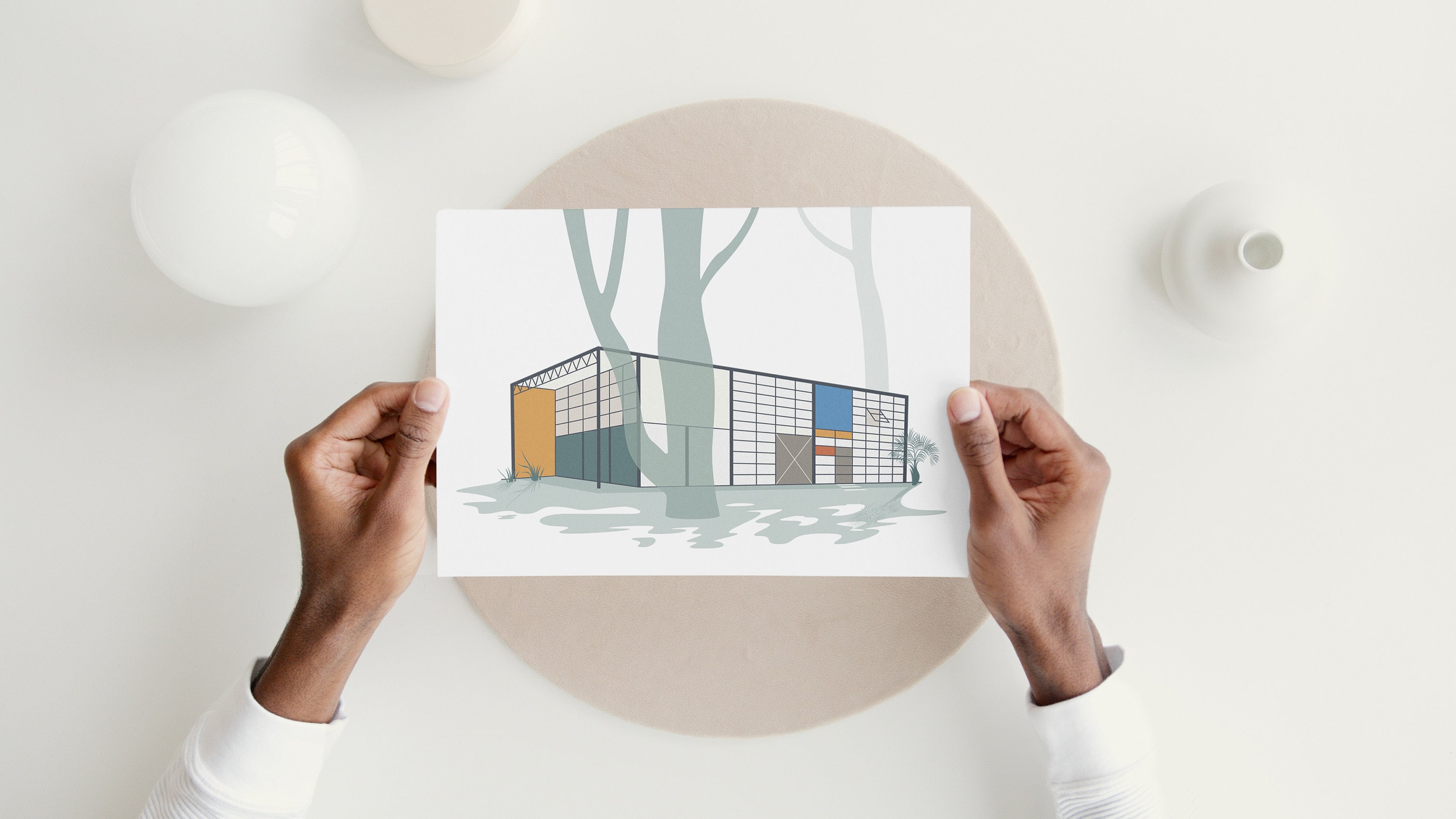 Eames House Print - Ray & Charles Eames Concept House No. 8 - Mid ...