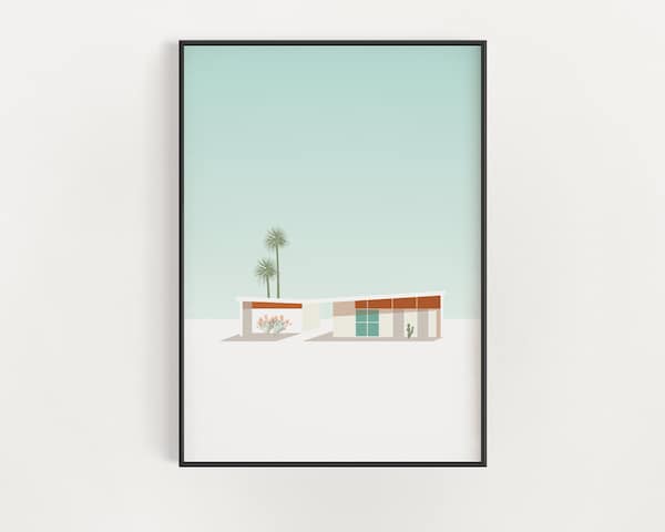 Stahl House Mid Century Modern Architecture Print Pierre Koenig Case ...