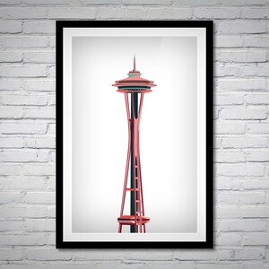 Seattle Space Needle Print - Architecture Poster - Seattle Washington ...