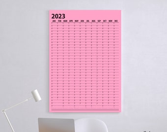 Pink Year Calendar - Etsy