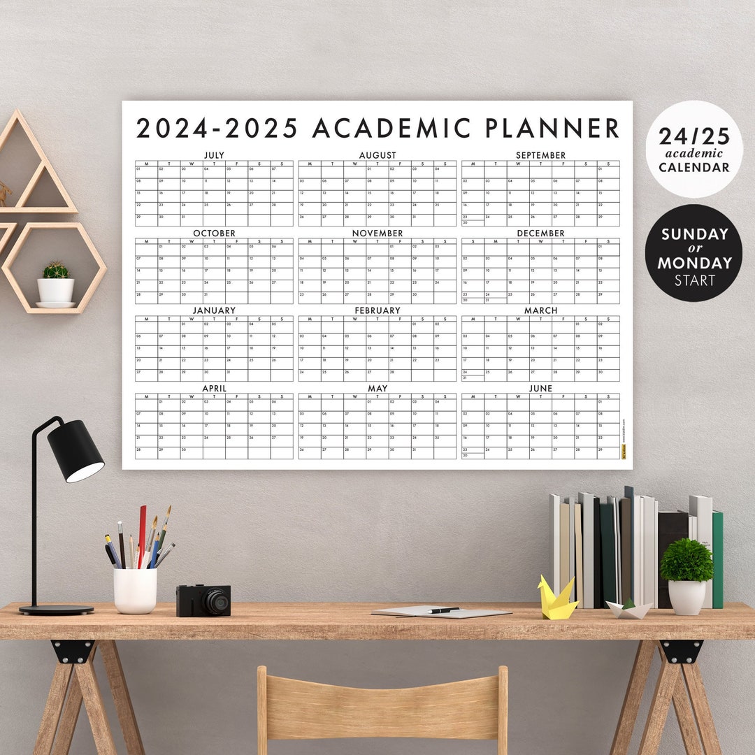 2025-2026 Academic Wall Calendar, Giant Mid-year Calendar, Year Planner ...