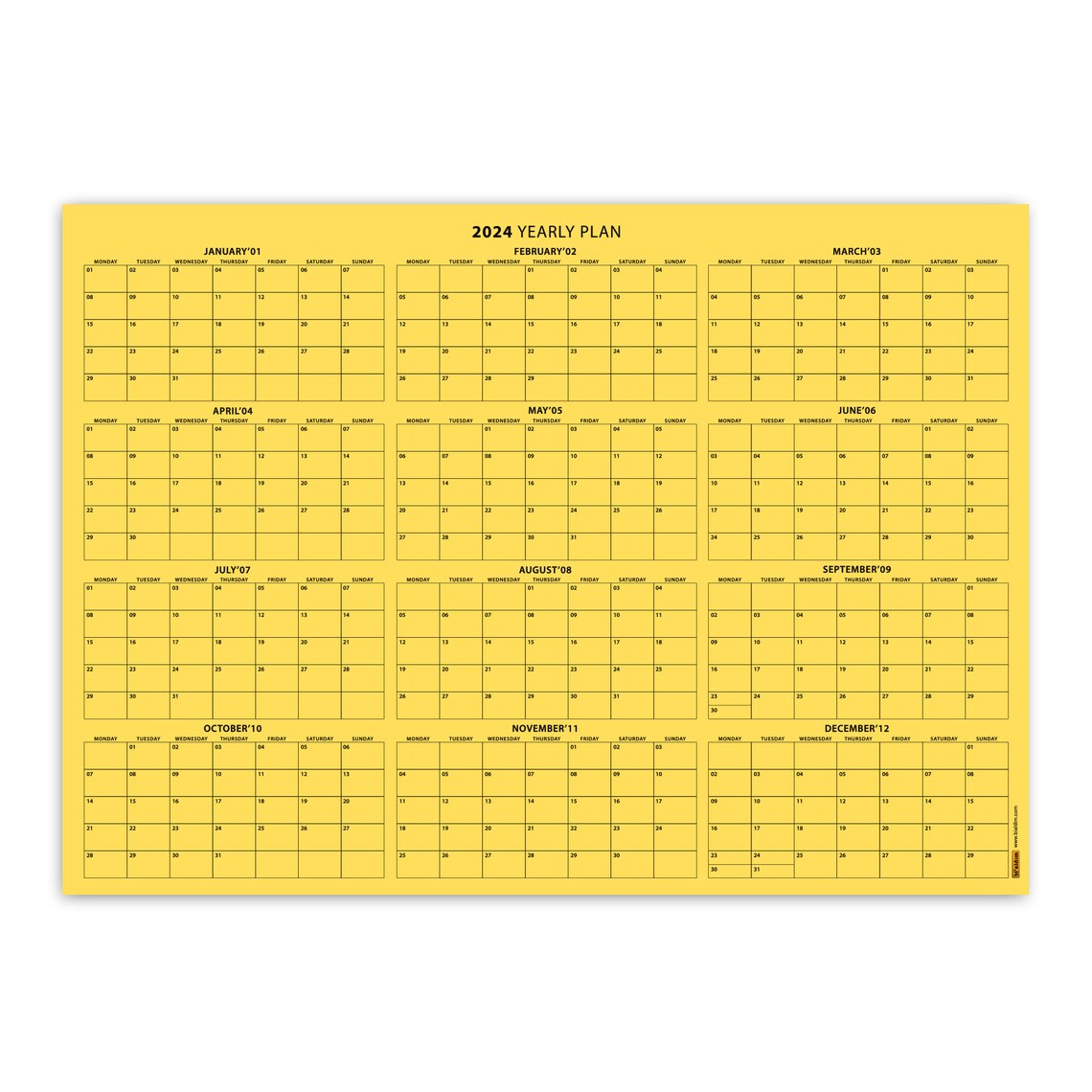 2024 Wall Planner, 2024 Monthly Planner, 2024 Wall Calendar, 2024 Year ...