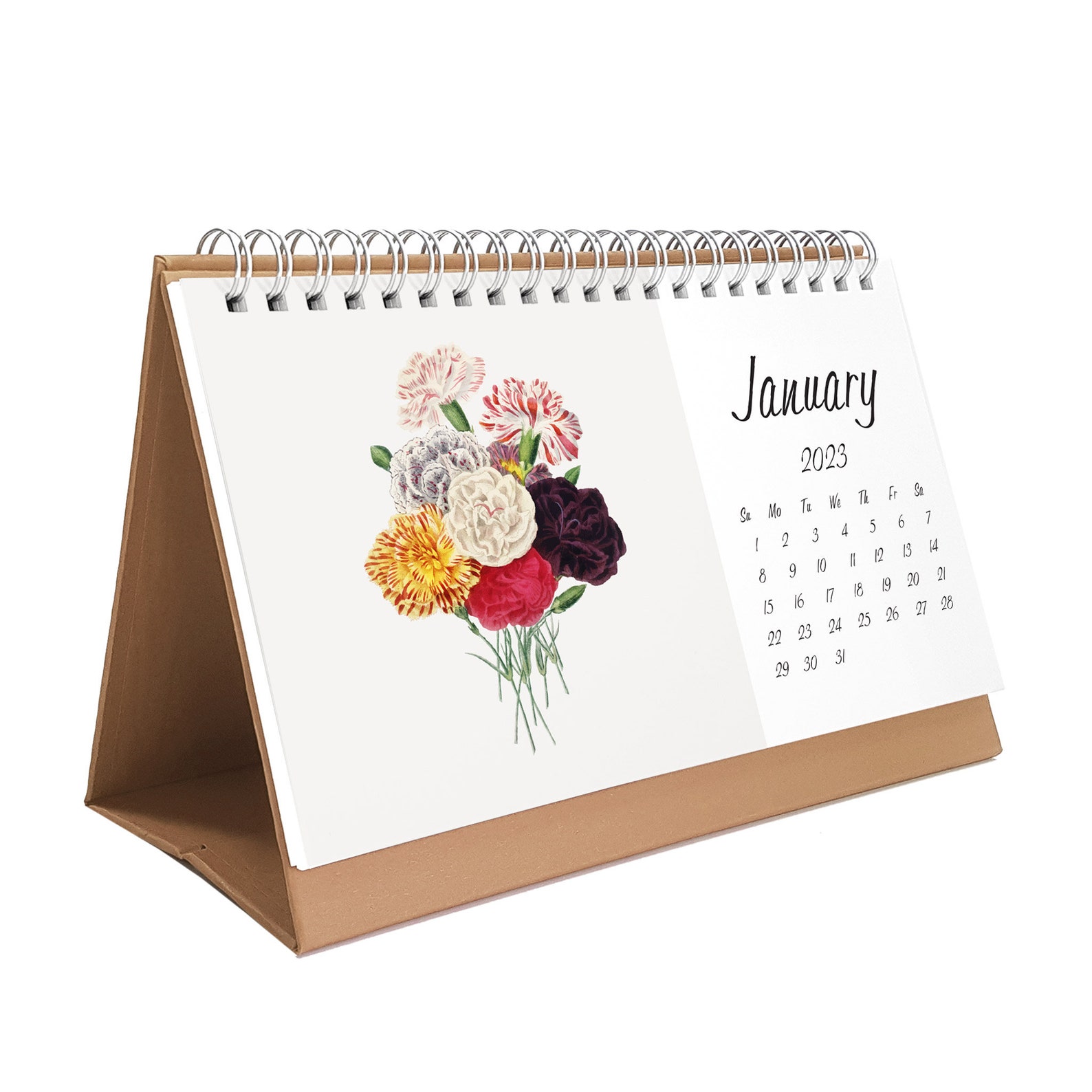 2024 Desk Calendar, Vintage Floral Calendar 2024 - Etsy