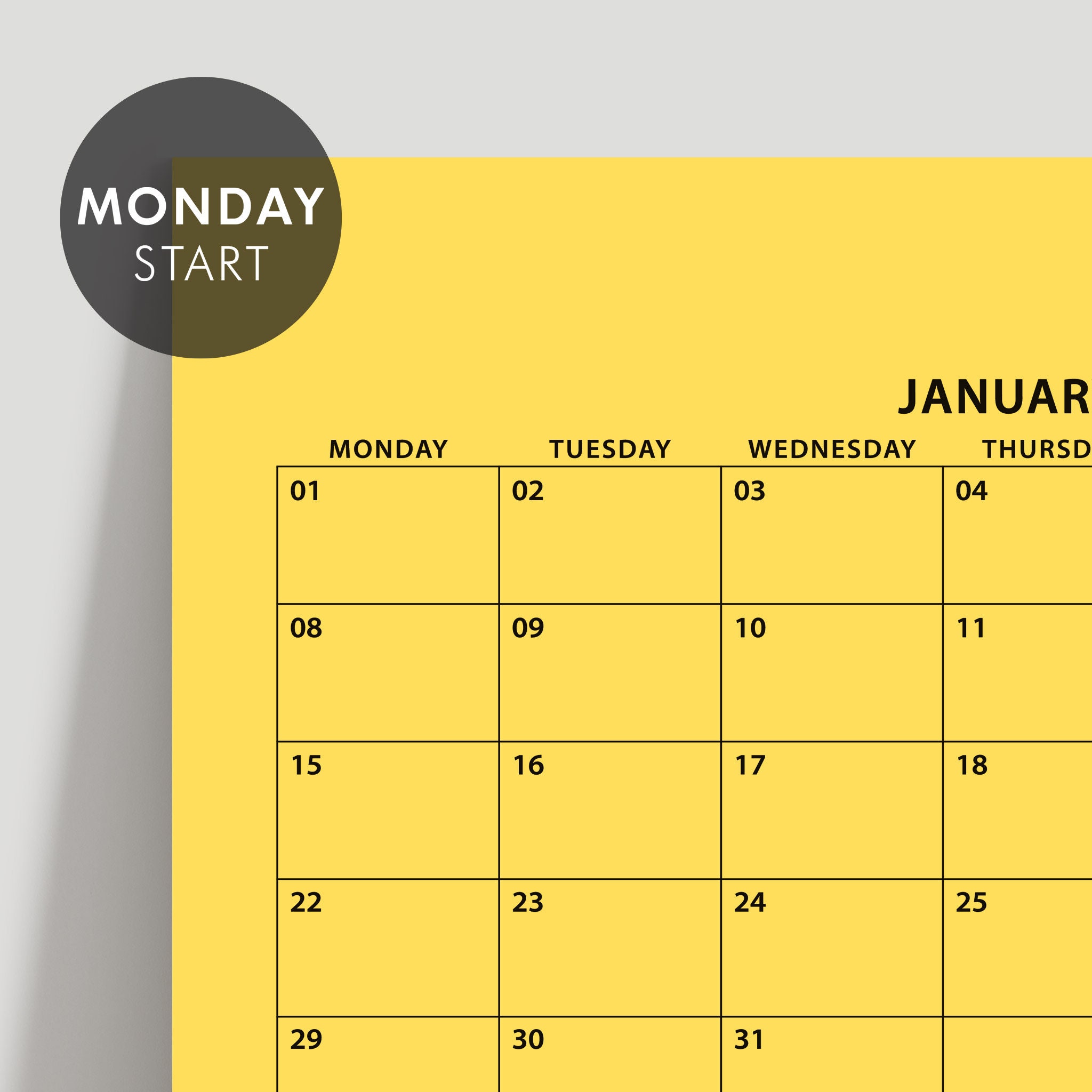 2024 Wall Planner, 2024 Monthly Planner, 2024 Wall Calendar, 2024 Year ...