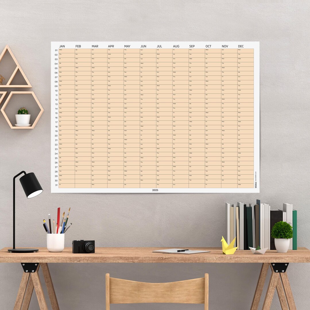 2025 Wall Calendar | Large Yearly Wall Planner | Monthly Planner ...